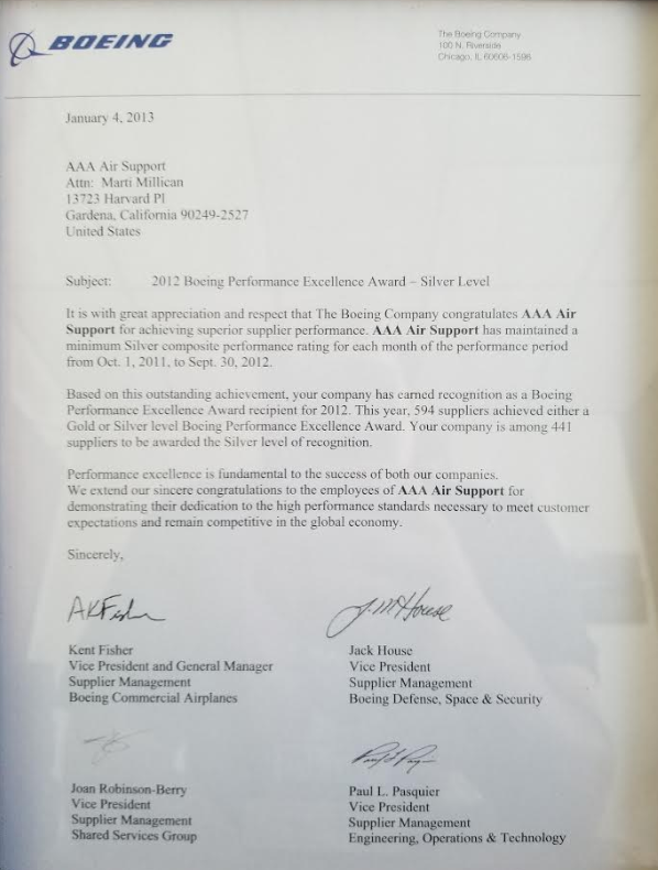 Awards - AAA Air Support